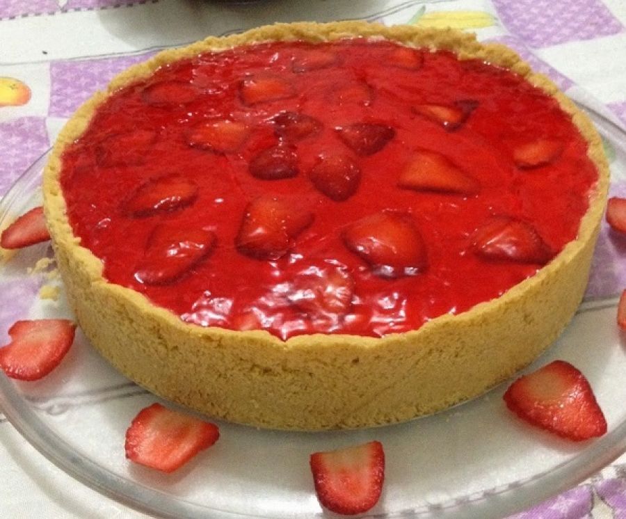 Torta De Morango Com Gelatina - Receita Toda Hora
