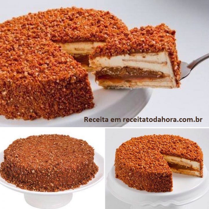 Torta Crocante de Doce de Leite