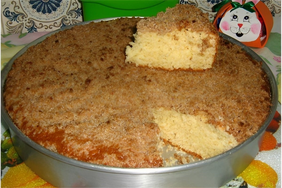 Cuca simples na forma receita fácil é só bater os ingredientes na ...