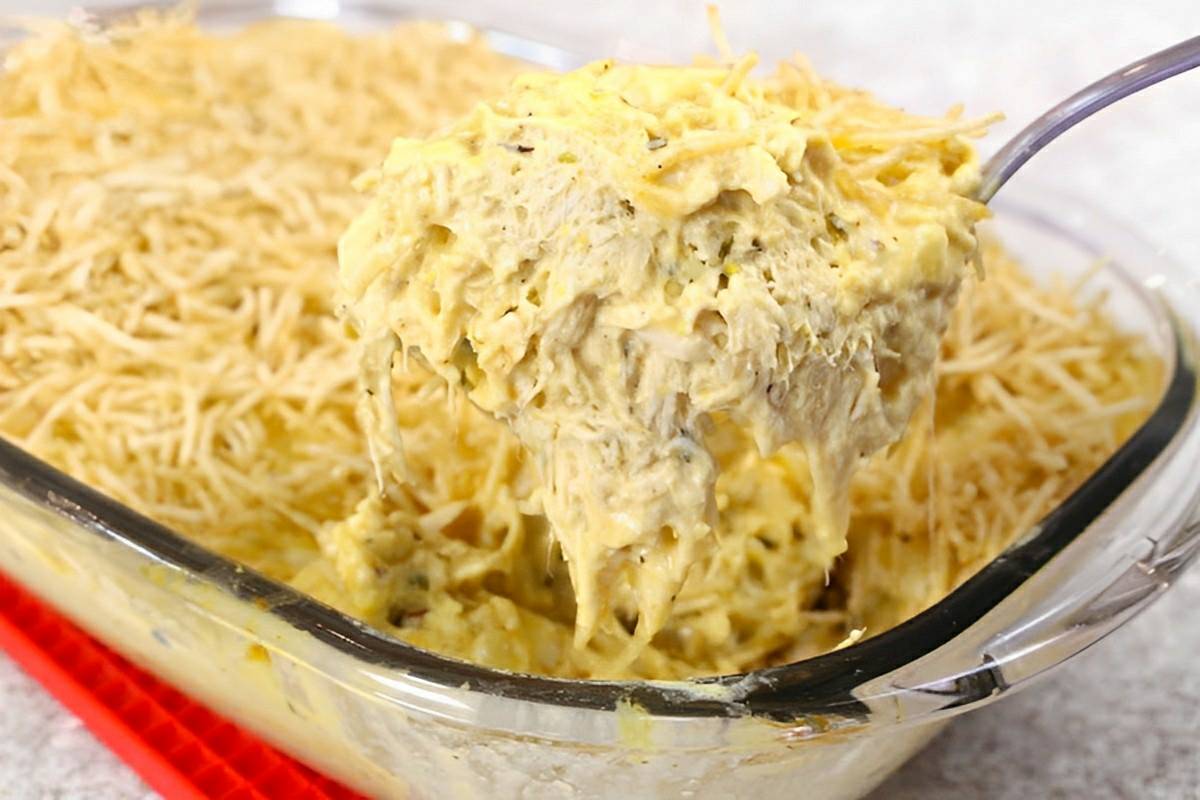 Fricassé de frango de natal com batata palha esse não pode faltar na ...