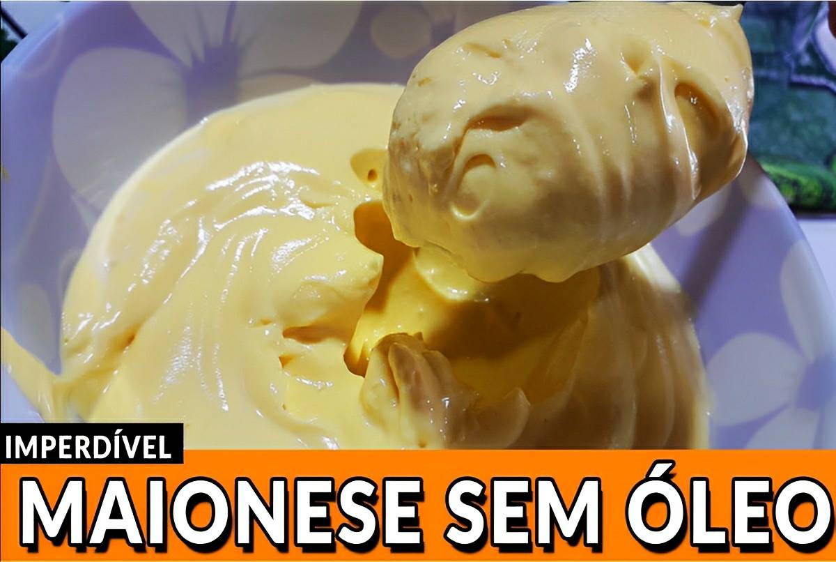 Maionese caseira sem óleo bem leve utilizando um ingrediente secreto ...