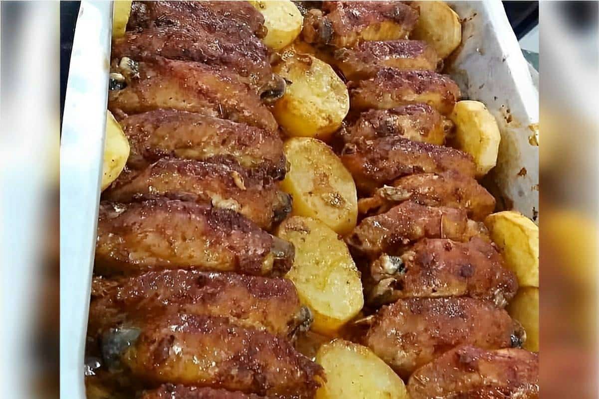 Tulipas no forno com batatas o corte mais delicioso do frango bem ...