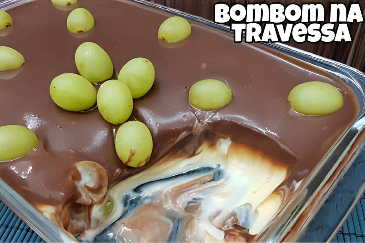 Bombom de uva na travessa a sobremesa perfeita para a ceia de Ano Novo