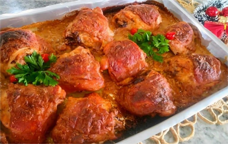 Frango assado na maionese com creme de cebola receita simples e prática ...