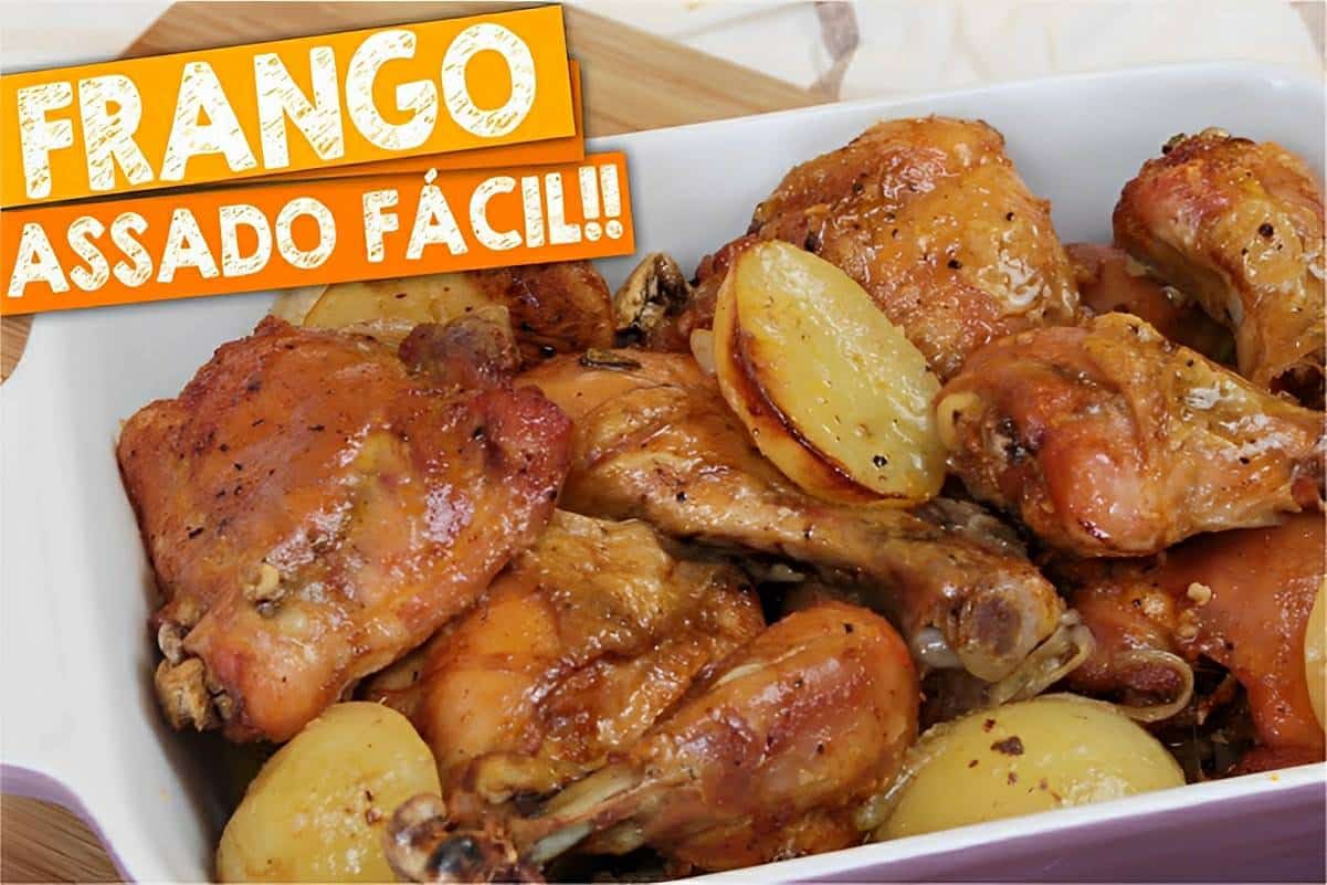 Frango com batatas no forno uma delícia simples bem temperada e muito ...