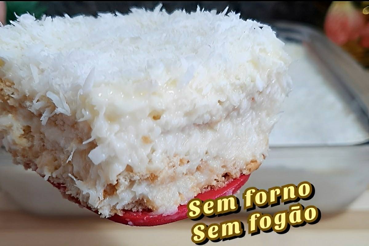 Pavê de coco com 4 ingredientes uma sobremesa fácil que não vai ao fogo ...