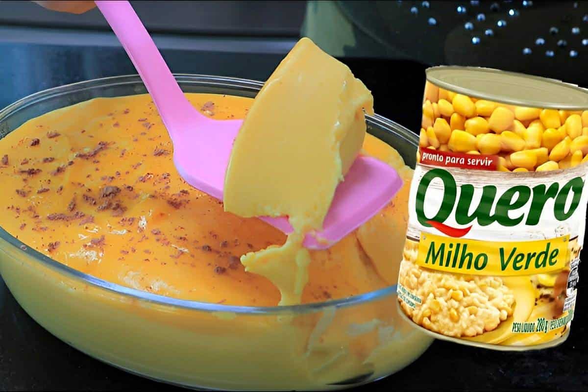 Curau com milho de latinha simples feito no liquidificador uma delícia ...
