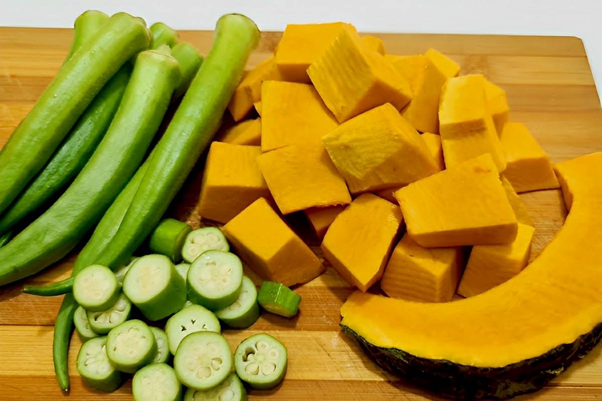 Quiabo com abóbora um acompanhamento simples e delicioso para o almoço ...