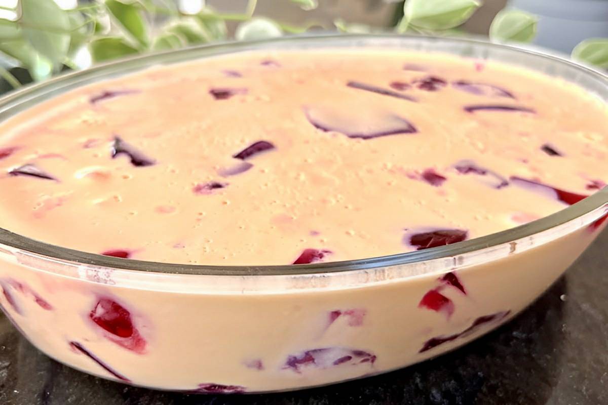 Gelatina cremosa zero açúcar com apenas 2 ingredientes uma sobremesa ...