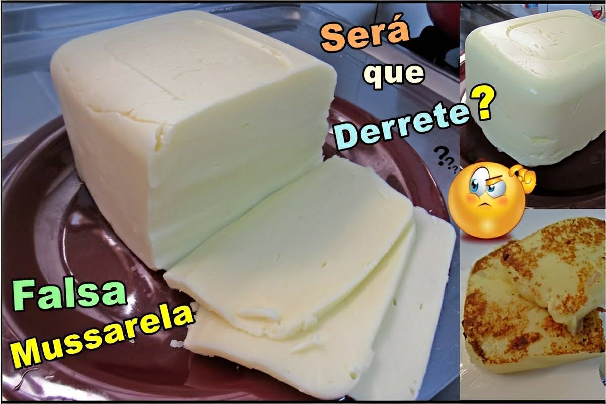 Queijo muçarela falso uma delícia e derrete igual o original vale a ...