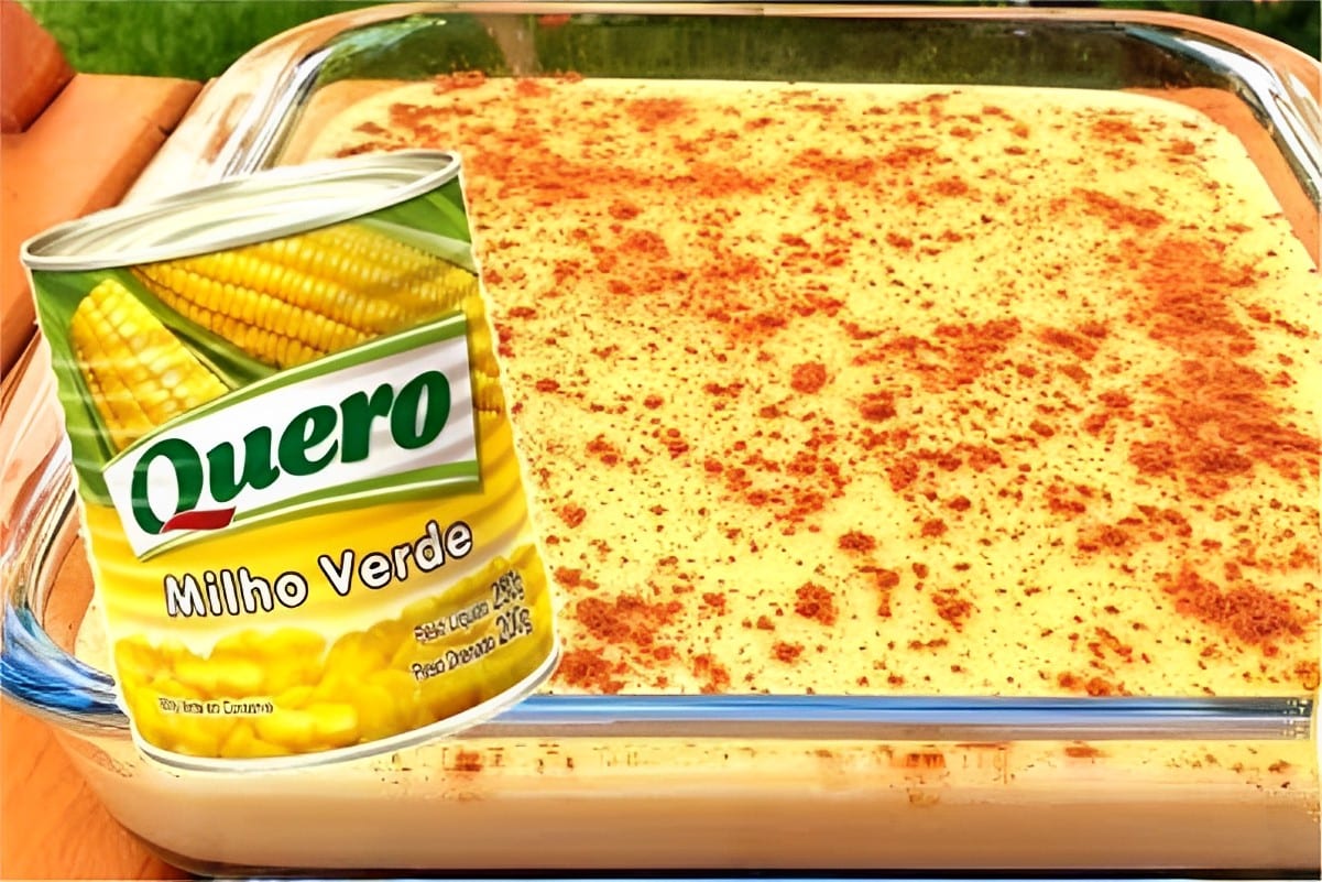 Curau de milho de lata cremoso delicioso e muito fácil de preparar