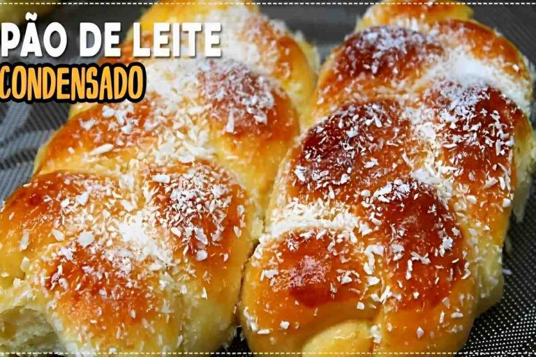 Pão de leite condensado com coco muito fofinho e gostoso perfeito para ...
