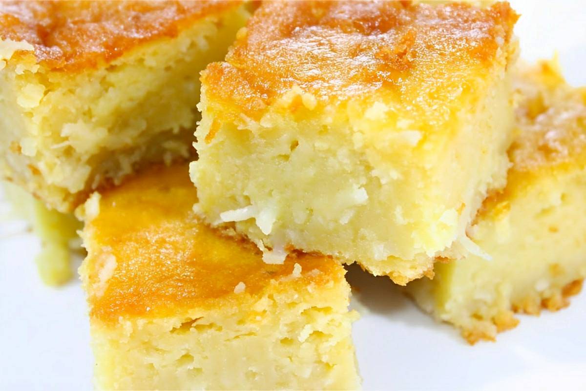 Bolo de aipim com coco sem leite nem farinha de trigo muito saboroso e ...