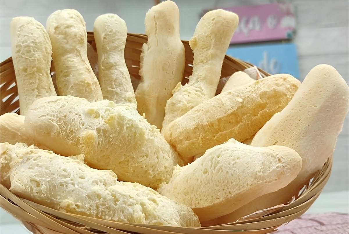 Biscoito de polvilho assado com 2 ingredientes super crocante e ...