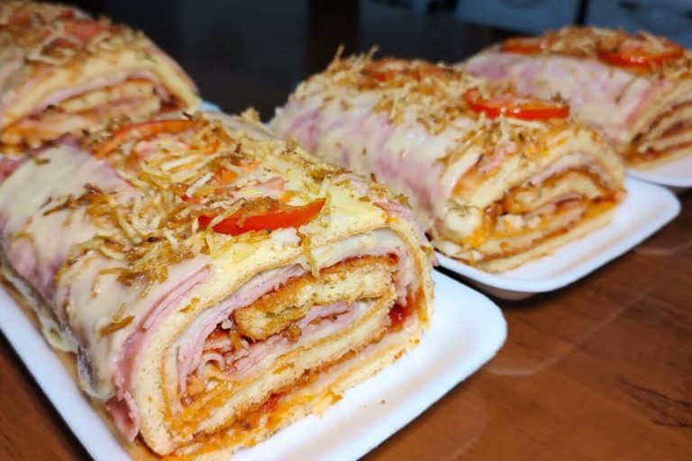 Rocambole salgado um salgado super saboroso e bem recheado simples no ...