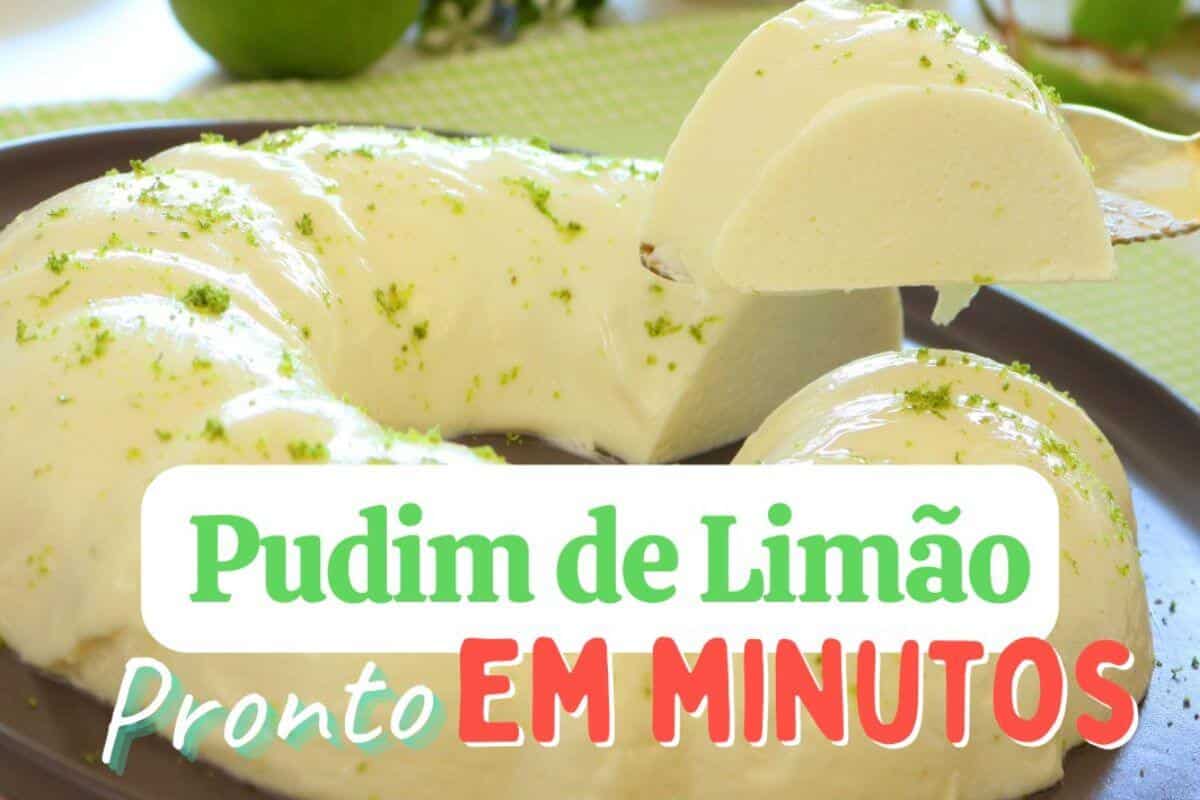 Pudim de limão cremoso e refrescante que fica pronto super rápido