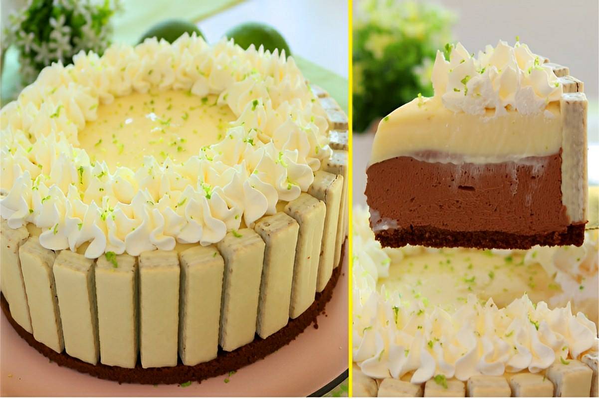 Torta mousse de chocolate com limão uma combinação de sabores que fica ...