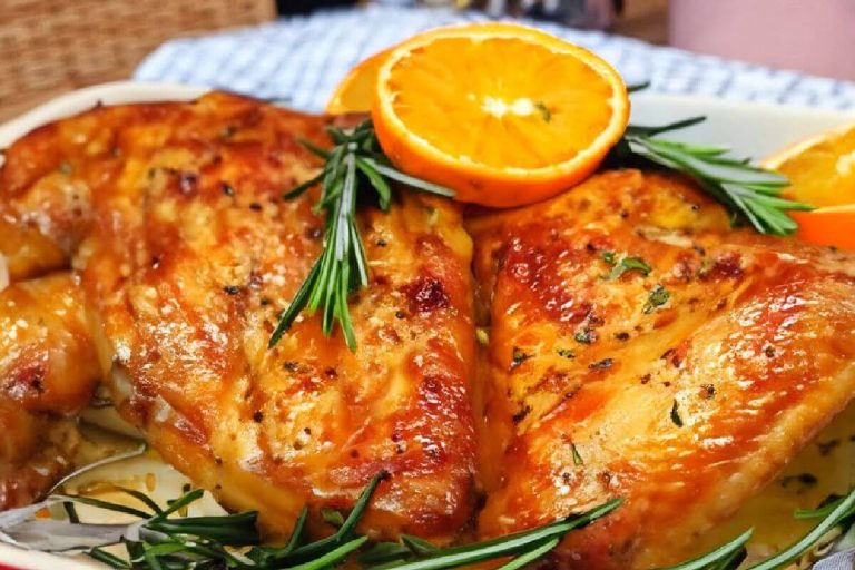Frango assado com laranja e mel uma receita super especial para o seu ...