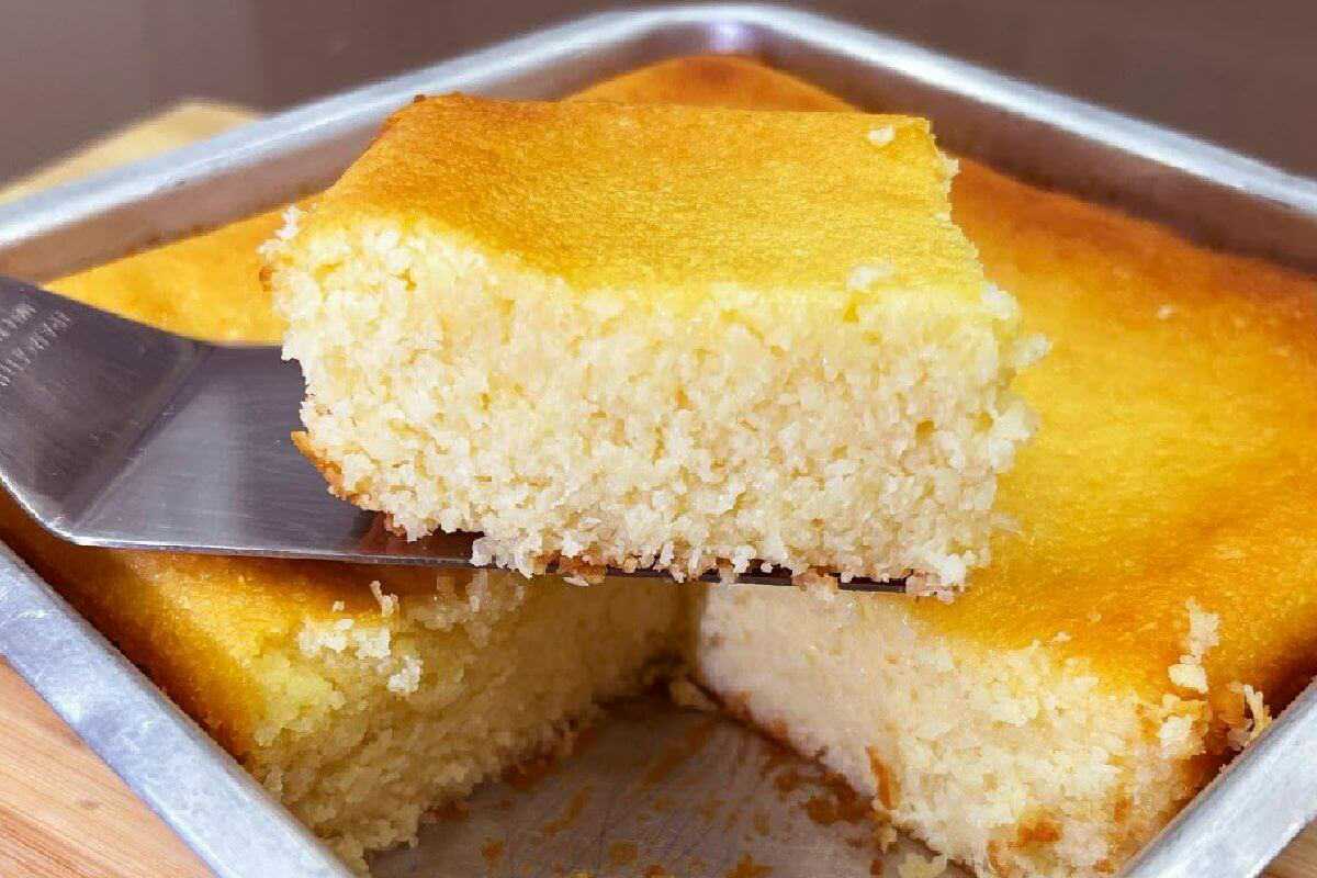 Bolo moça de coco é uma opção deliciosa para o lanche da tarde