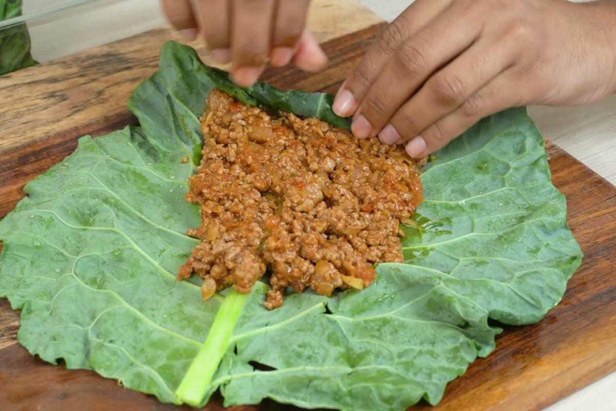 Veja como preparar um charutinho de couve muito fácil e saboroso