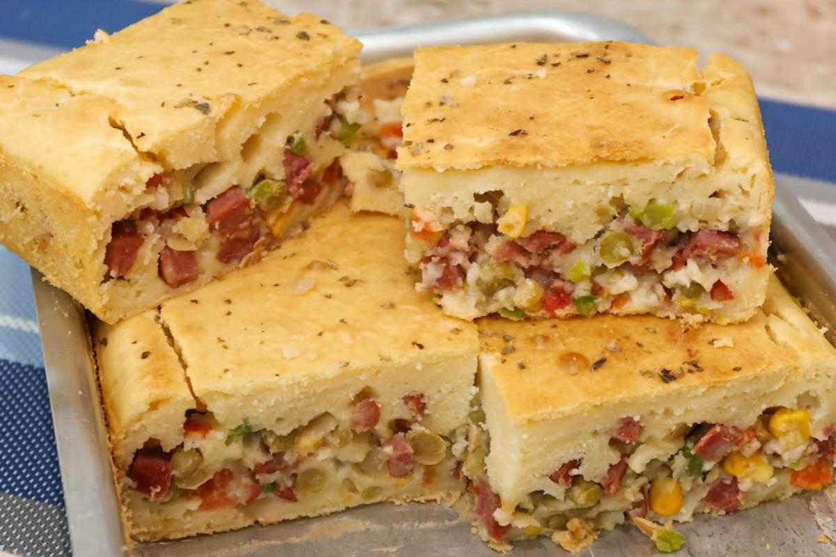 Receita de torta salgada muito saborosa e fácil de fazer para o lanche ...