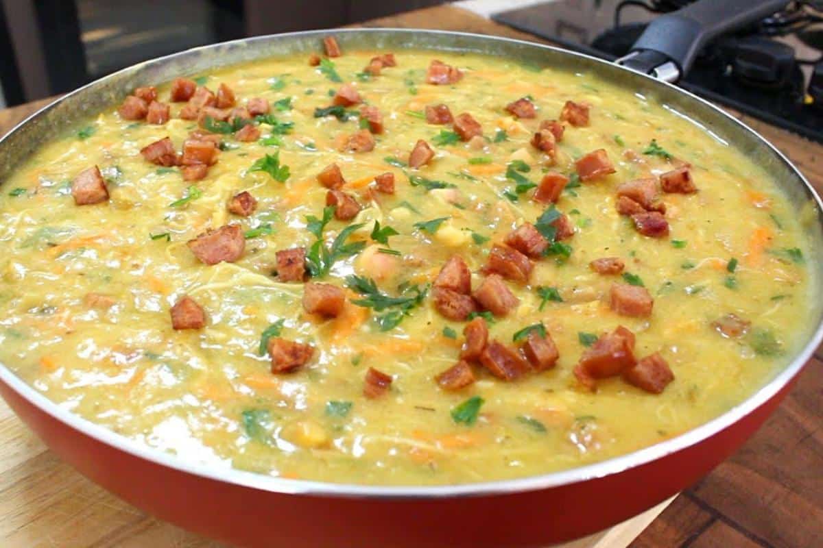 Receita de caldo de kenga muito saboroso e cremoso para a hora do jantar