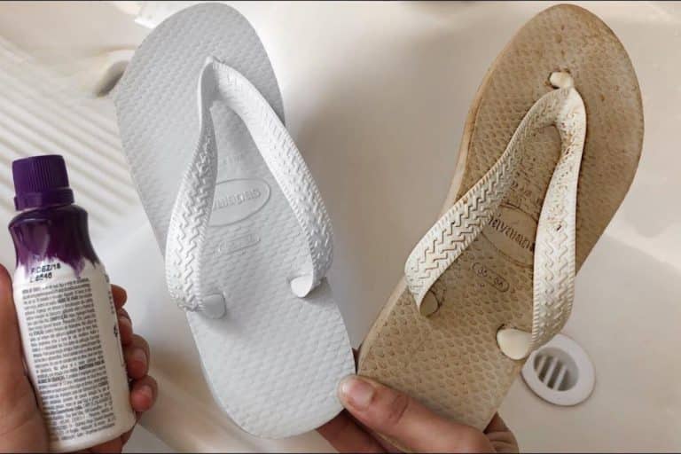 Como limpar chinelo branco encardido sem fazer esforço esfregando