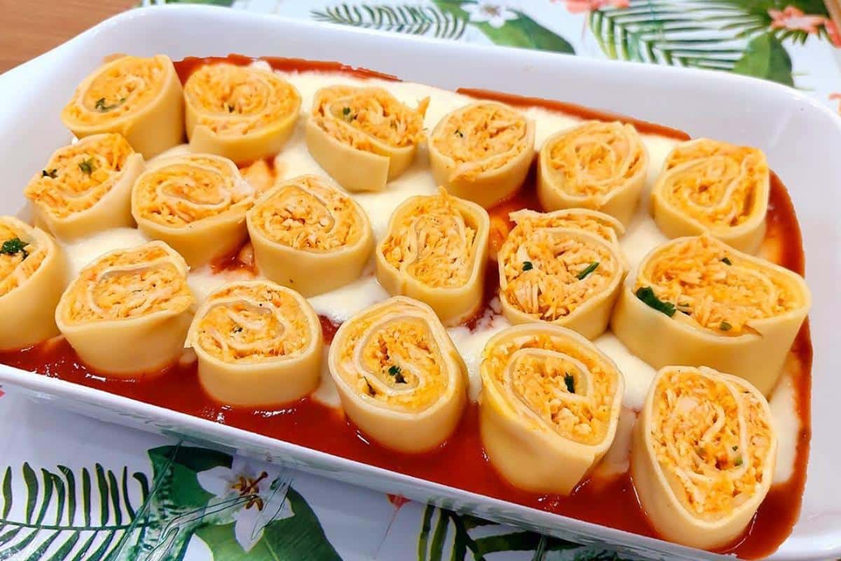 Você vai adorar essa receita de rondelli ao molho branco para o almoço