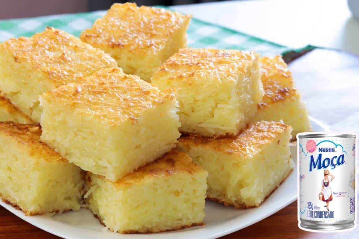 Bolo de aipim com leite condensado macio e fofinho que todo mundo quer ...