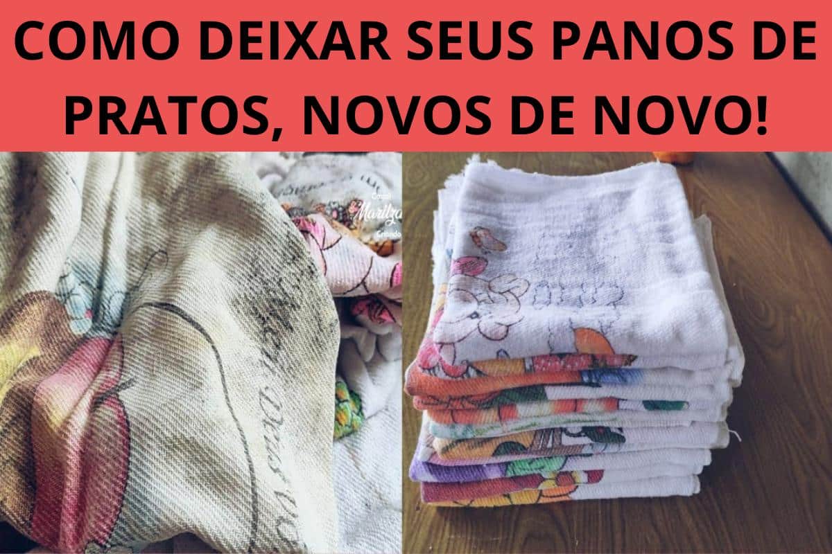 Como tirar manchas dos panos de prato que você achava que tinha que ...