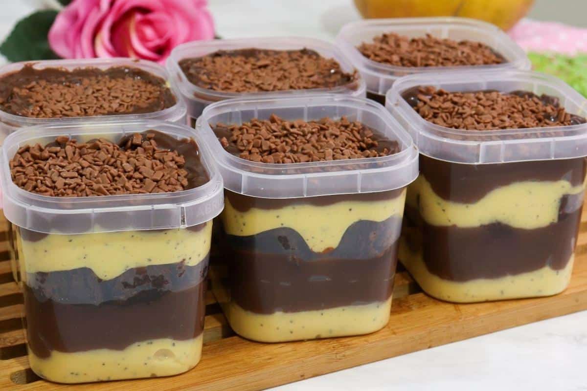 Torta de maracujá com chocolate no pote aprenda o segredo do recheio e da massa