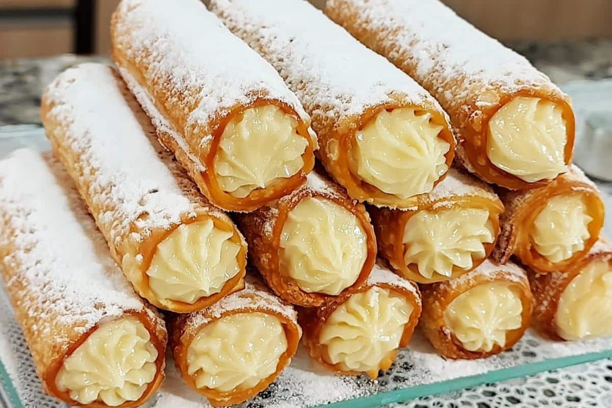 Receita de cannoli doce que fica uma delícia e é impossível comer apenas 1