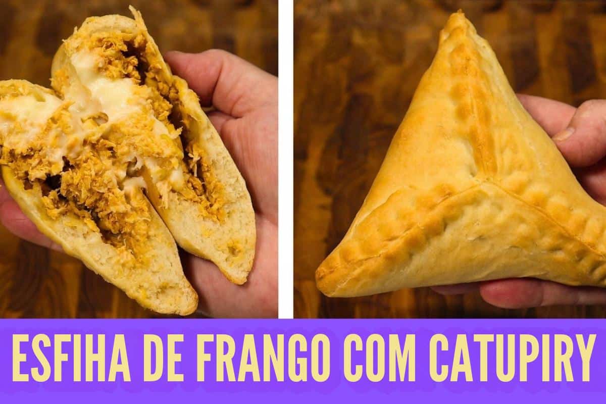 Como fazer esfiha de frango com catupiry com massa perfeita e recheio ...