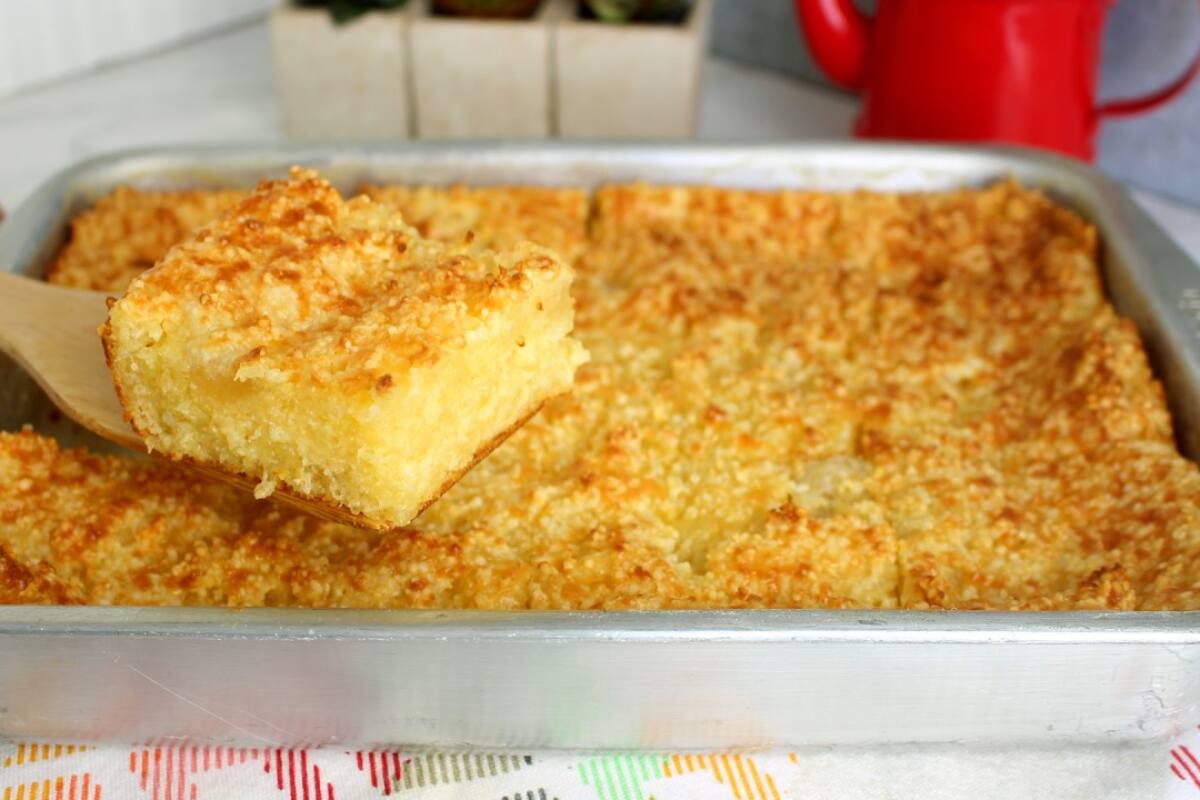 Bolo de caroço tradicional do norte do país que fica uma delícia