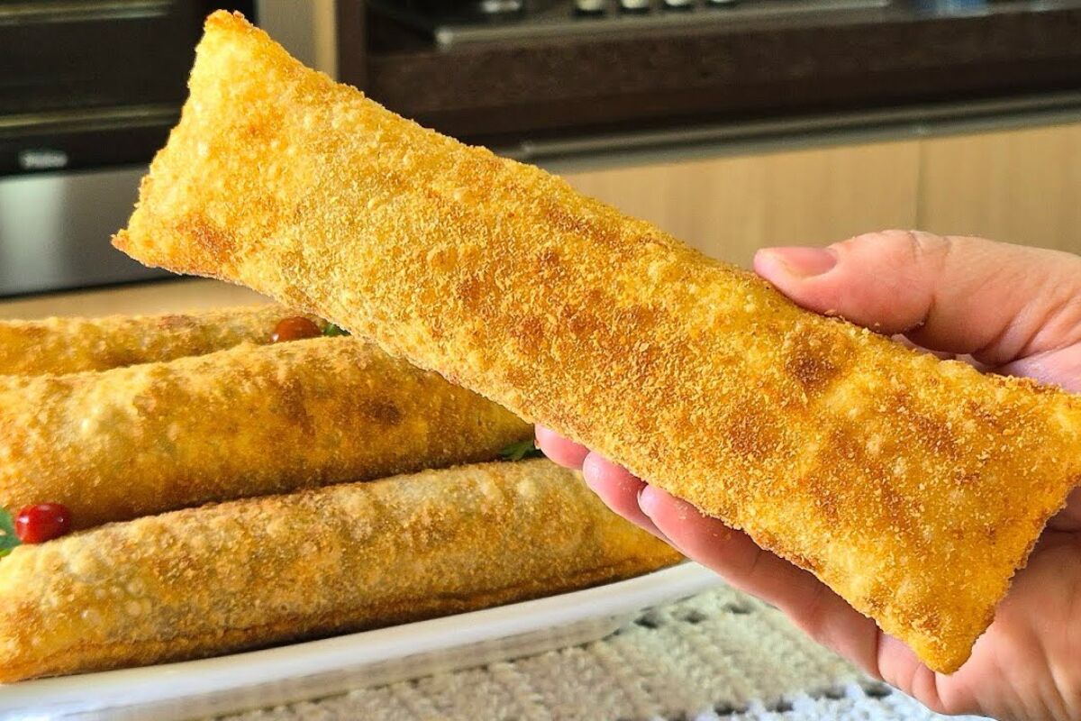 Receita de cigarrete de carne e queijo delicioso com massa sequinha e ...