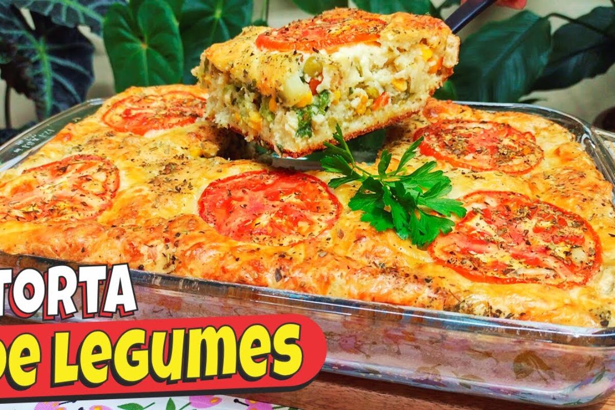 Torta de legumes leve e muito gostosa com uma massa que fica ...