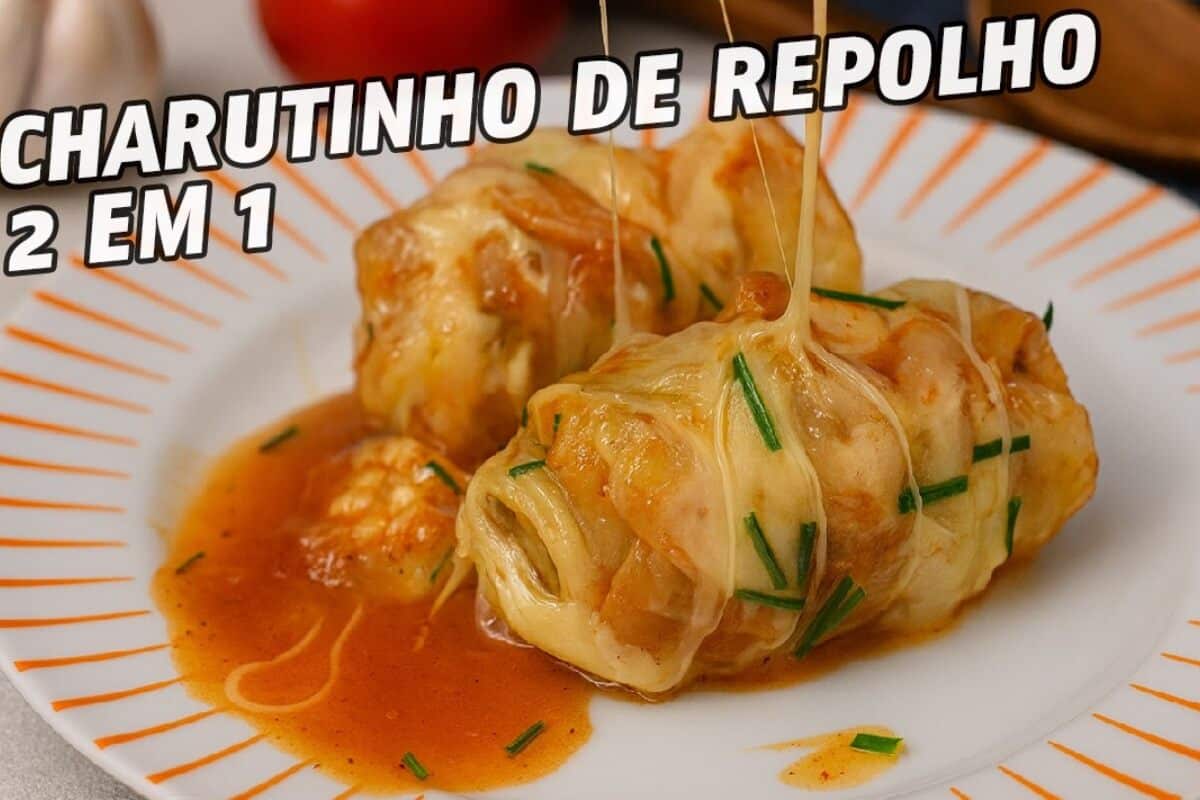Charutinho de repolho 2 em 1 receita fácil e deliciosa para você fazer ...