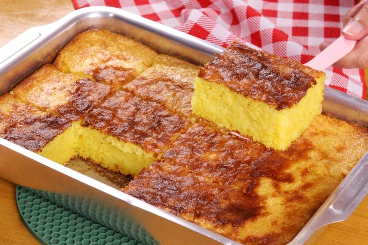 Bolo moça de milho fofinho e delicioso que combina perfeitamente com o ...