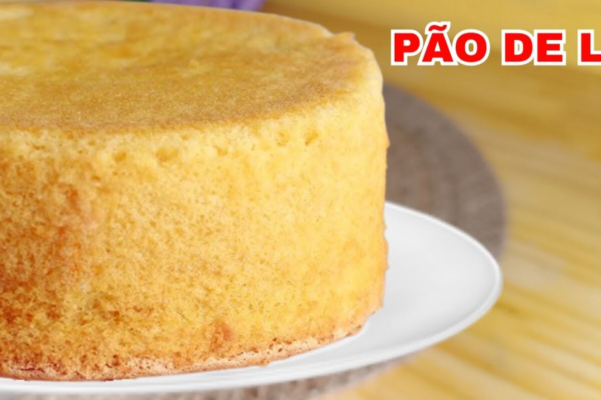 Pão de ló com apenas 3 ingredientes leve, simples e uma textura ...