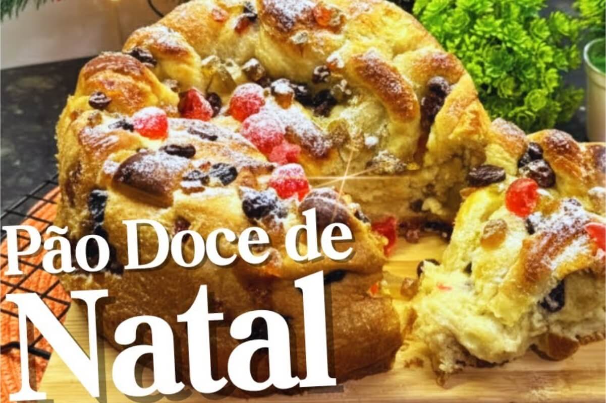Pão doce recheado de Natal: fácil de fazer, fofinho e delicioso para o ...